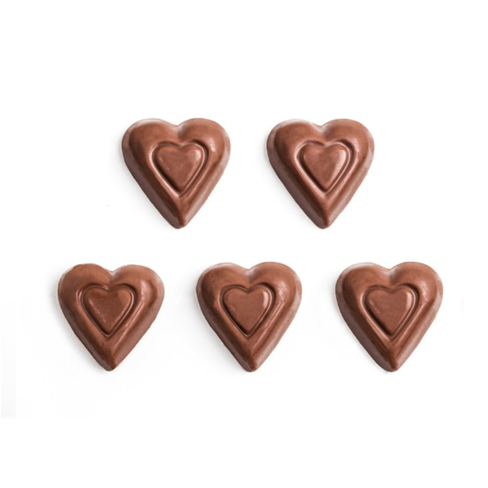 Philadelphia Candies Foil Wrapped Miniature Gold Hearts, Milk Chocolat