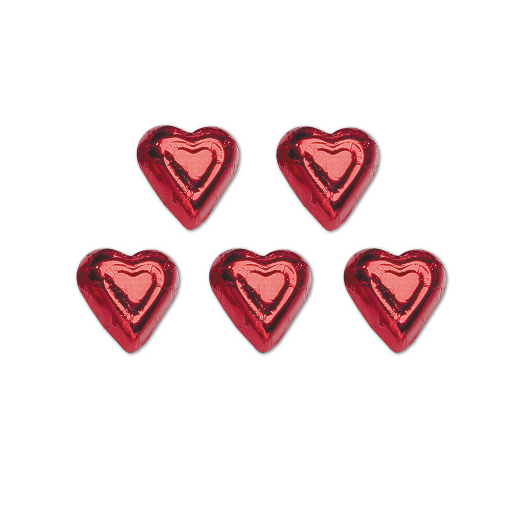 Philadelphia Candies Foil Wrapped Miniature Red Hearts, Milk Chocolate