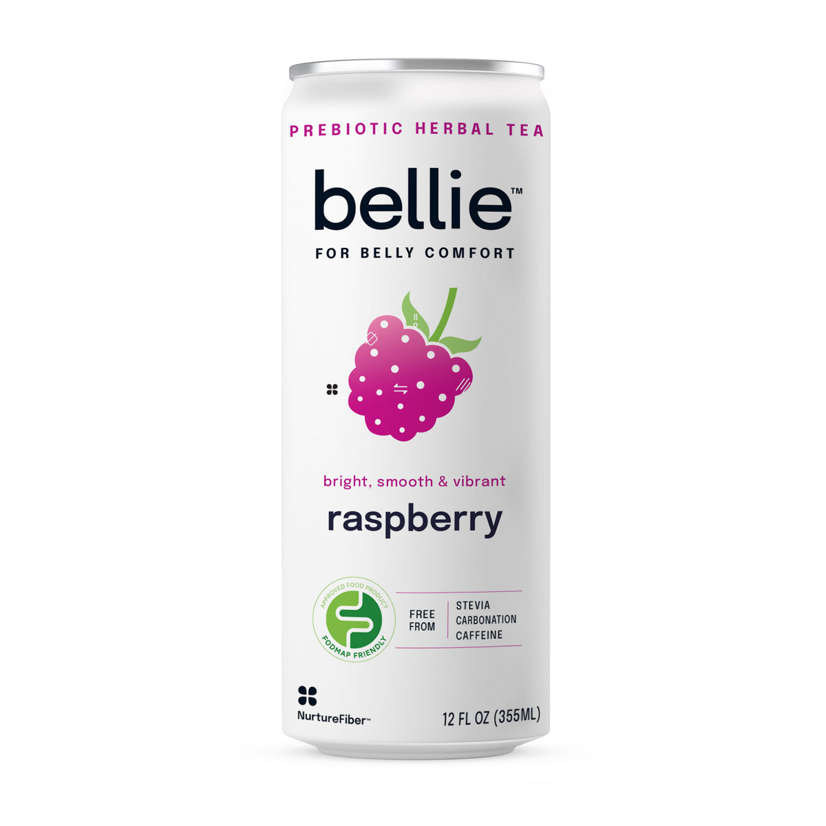bellie Prebiotic Herbal Tea, Raspberry, 12 fl oz — Philadelphia Candies