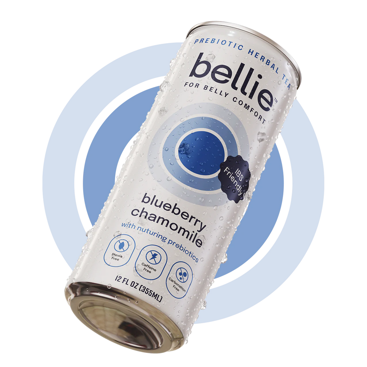 bellie Prebiotic Herbal Tea, Blueberry Chamomile, 12 fl oz ...