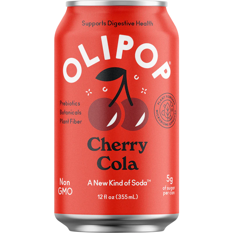 OLIPOP Cherry Cola Prebiotic Soda, 12 fl oz — Philadelphia Candies