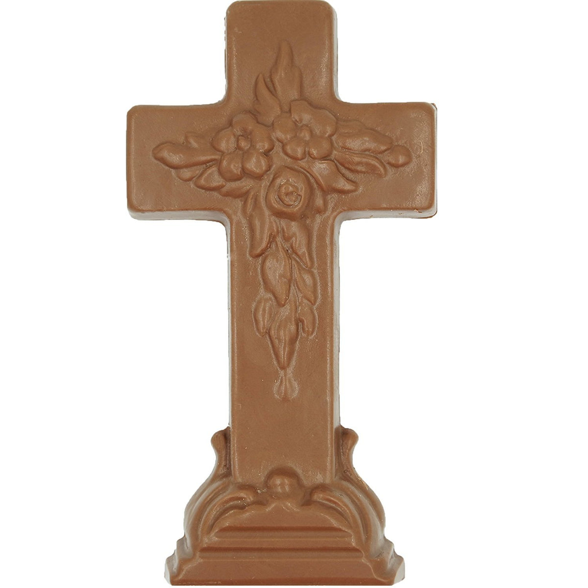 Philadelphia Candies Cross with Flowers, Milk Chocolate, 10 Ounce