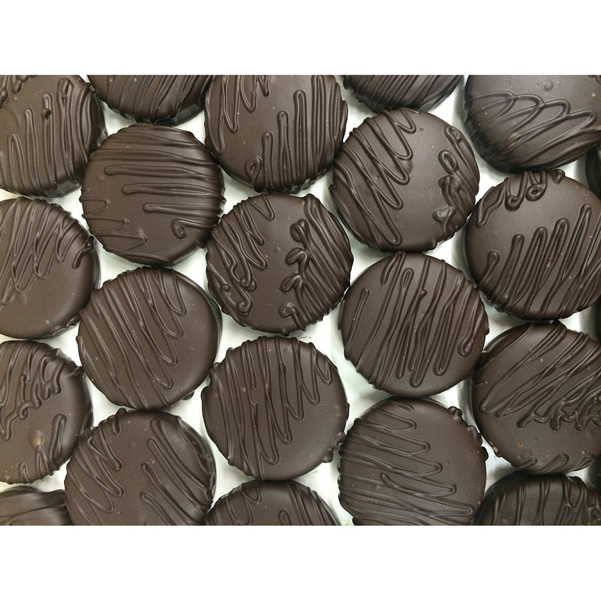 Philadelphia Candies Vanilla Creme Filled Sandwich Cookies, Dark Choco